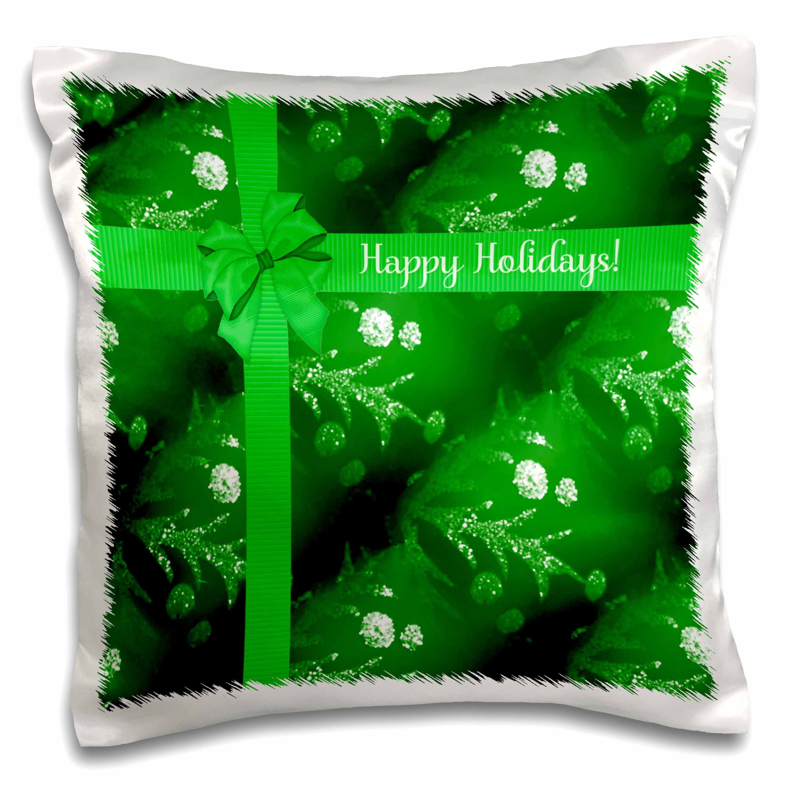 3drose, Image of Lime Green Bow on Christmas Wrapping Paper, Happy ...
