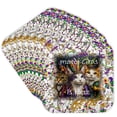 3drose, Image of Mari Gras Is Here with Three Cats with Feathers and ...