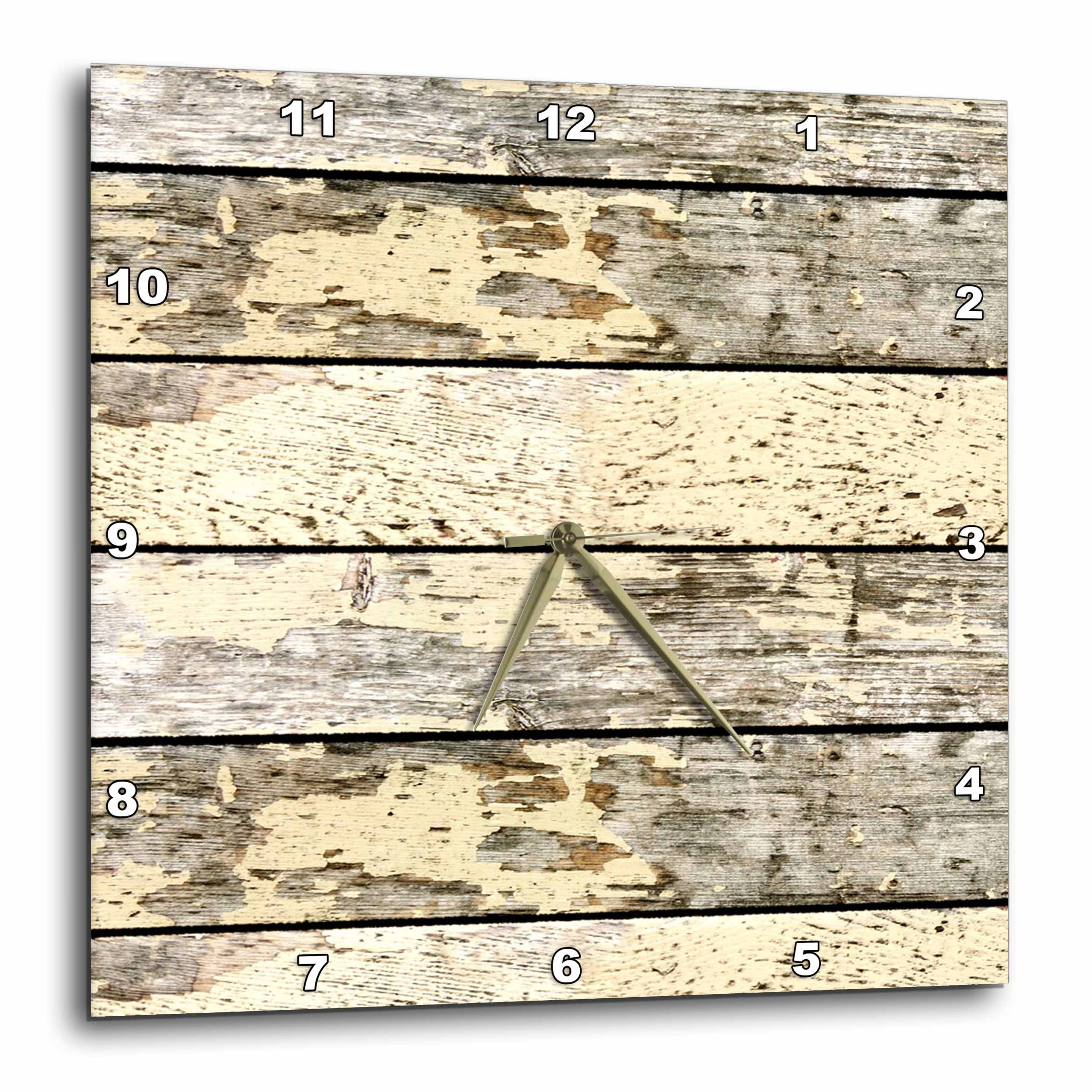 3drose, Image of Natural Weathered Wood, 13x13 Wall Clock - Walmart.com