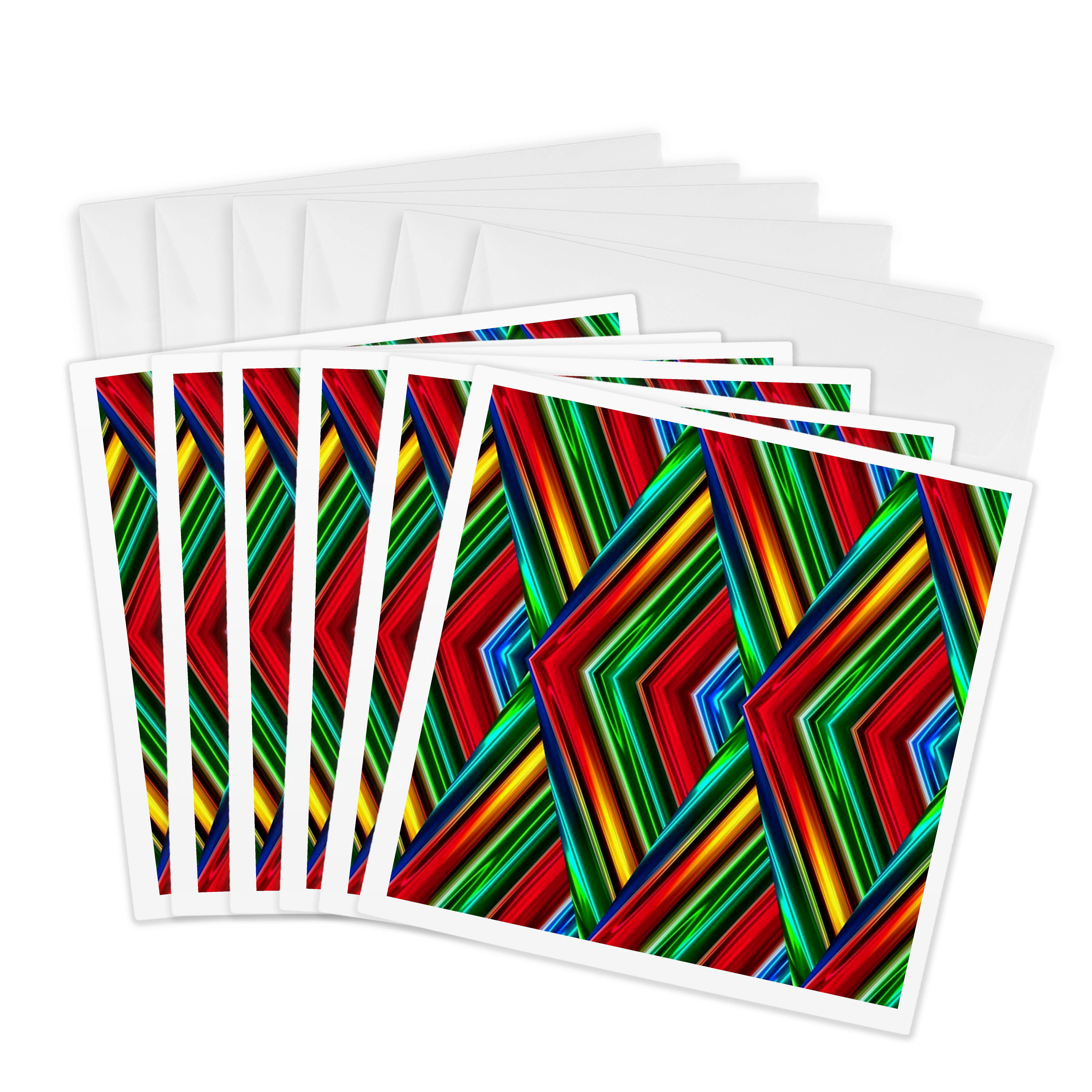 3drose, Image of Neon Triangles Inside Smaller Triangles in Red Blue ...