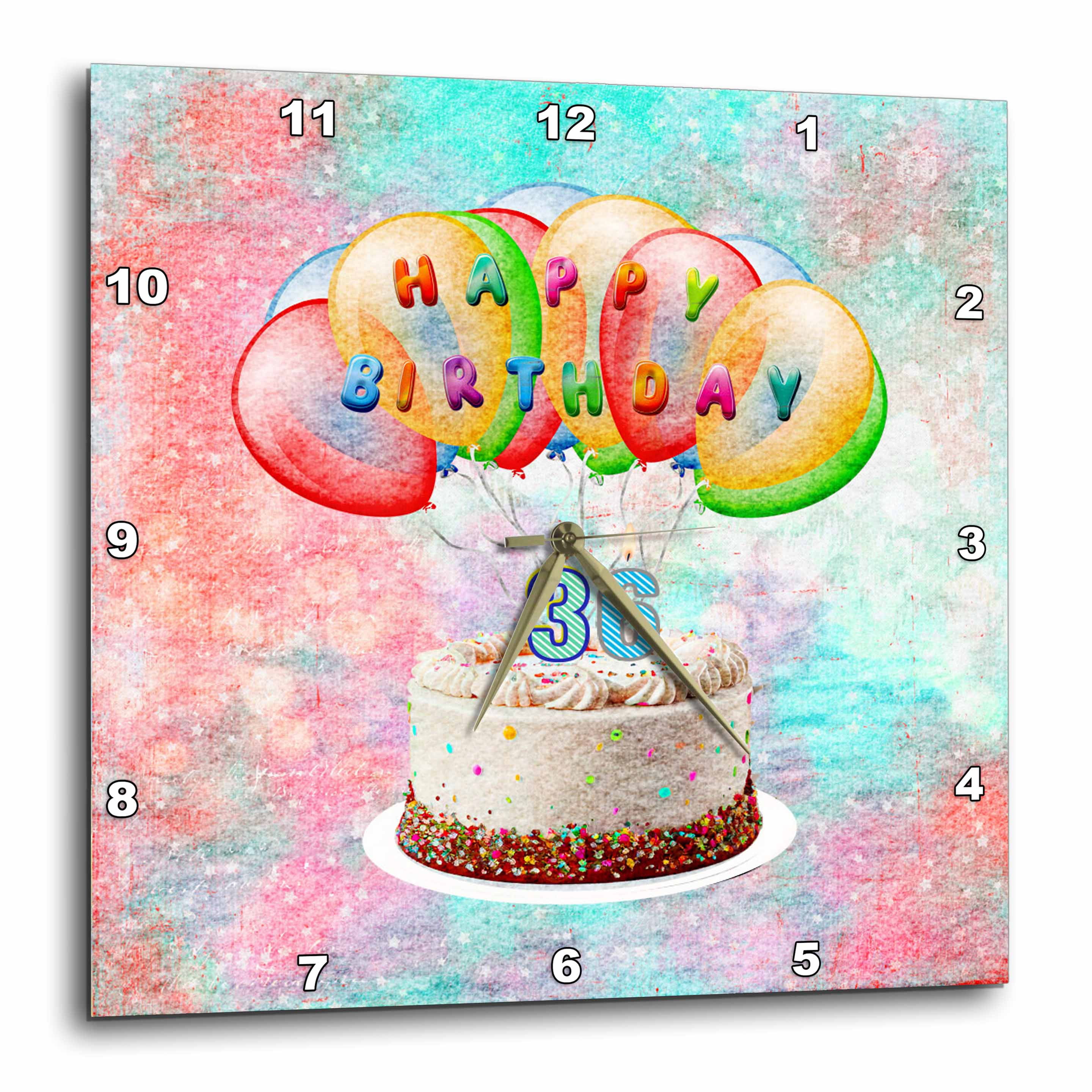 3drose, Image of Number 36 Candle on Cake, Happy Birthday, Colorful ...