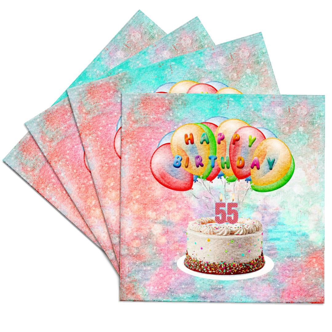 3drose, Image of Number 55 Candle on Cake, Happy Birthday, Colorful ...