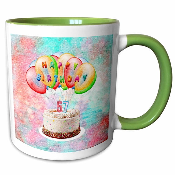 3drose, Image of Number 57 Candle on Cake, Happy Birthday, Colorful ...