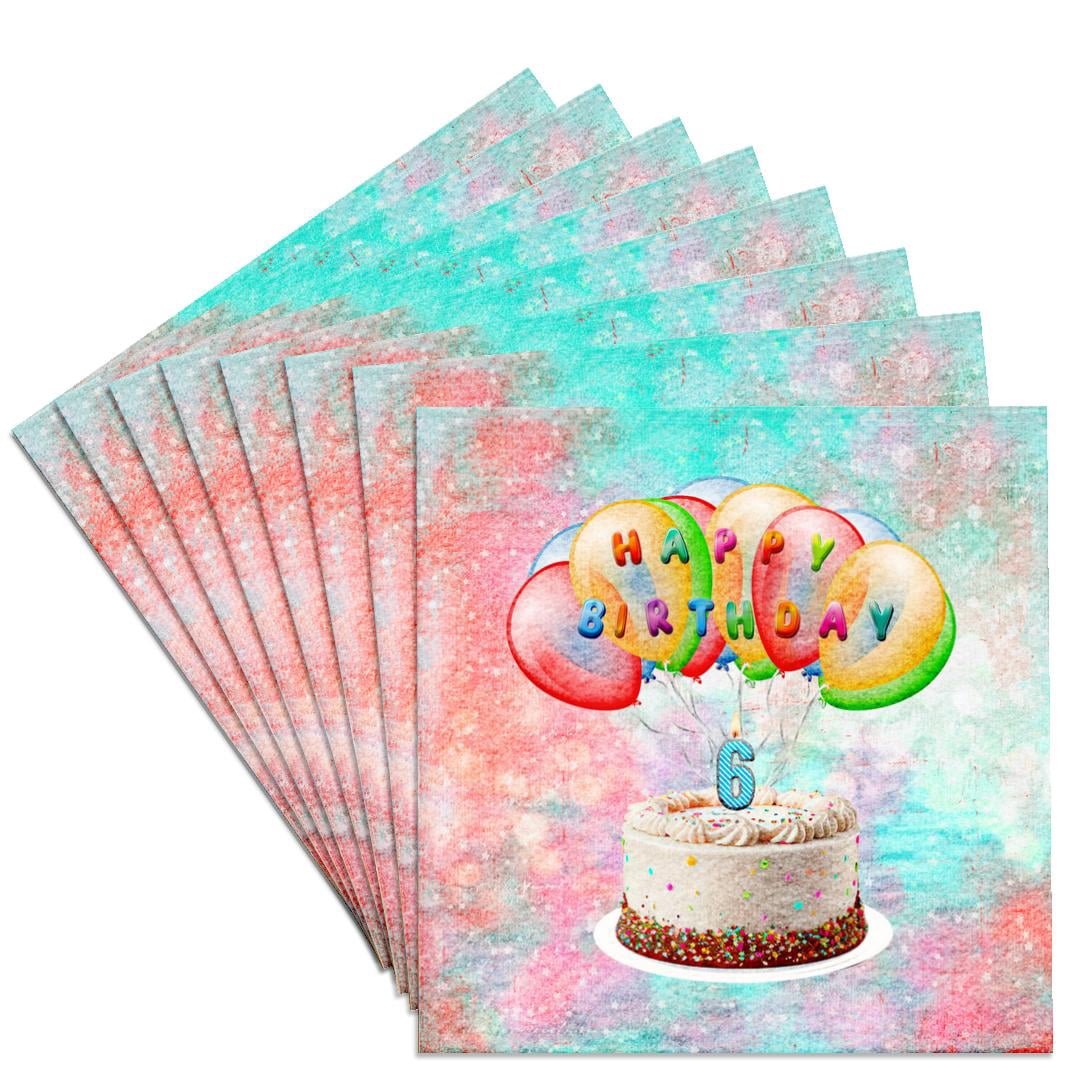 3drose, Image of Number 6 Candle on Cake, Happy Birthday, Colorful ...