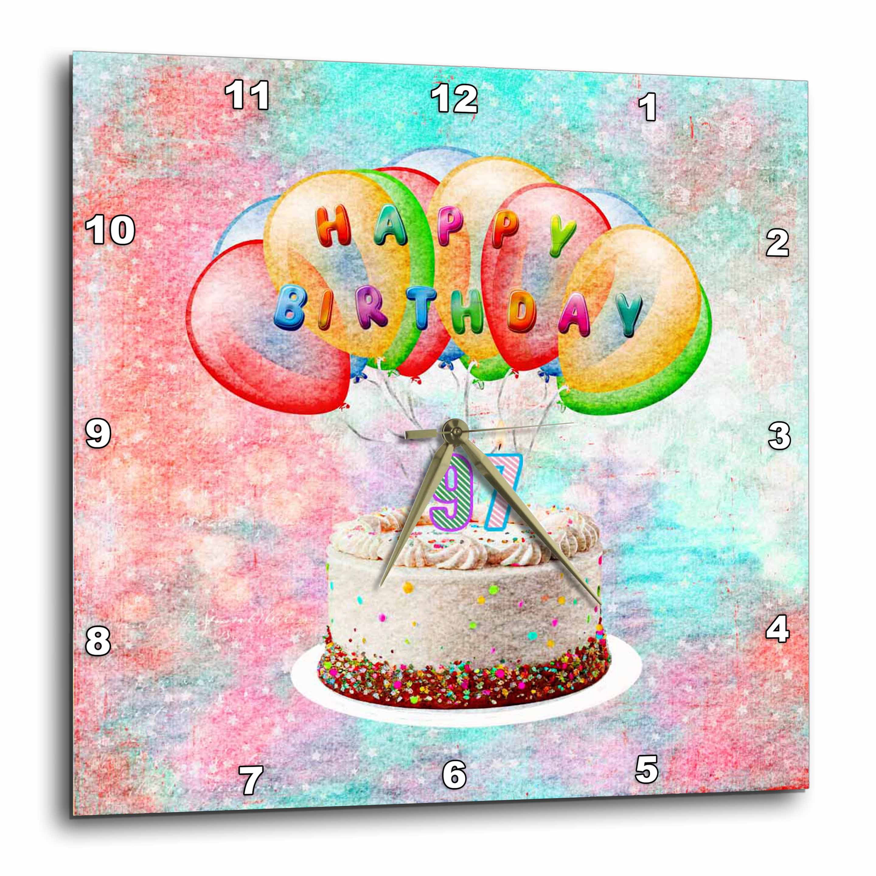 3drose, Image of Number 97 Candle on Cake, Happy Birthday, Colorful ...