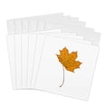 3drose, Image of One Large Gold Maple Leaf, 6 Greeting Cards with ...