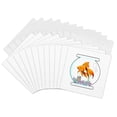 3drose, Image of Orange Cartoon Goldfish in a Goldfish Bowl on White ...