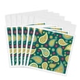 3drose, Image of Paisley Aqua Chartreuse on Teal Toss Pattern, 6 ...