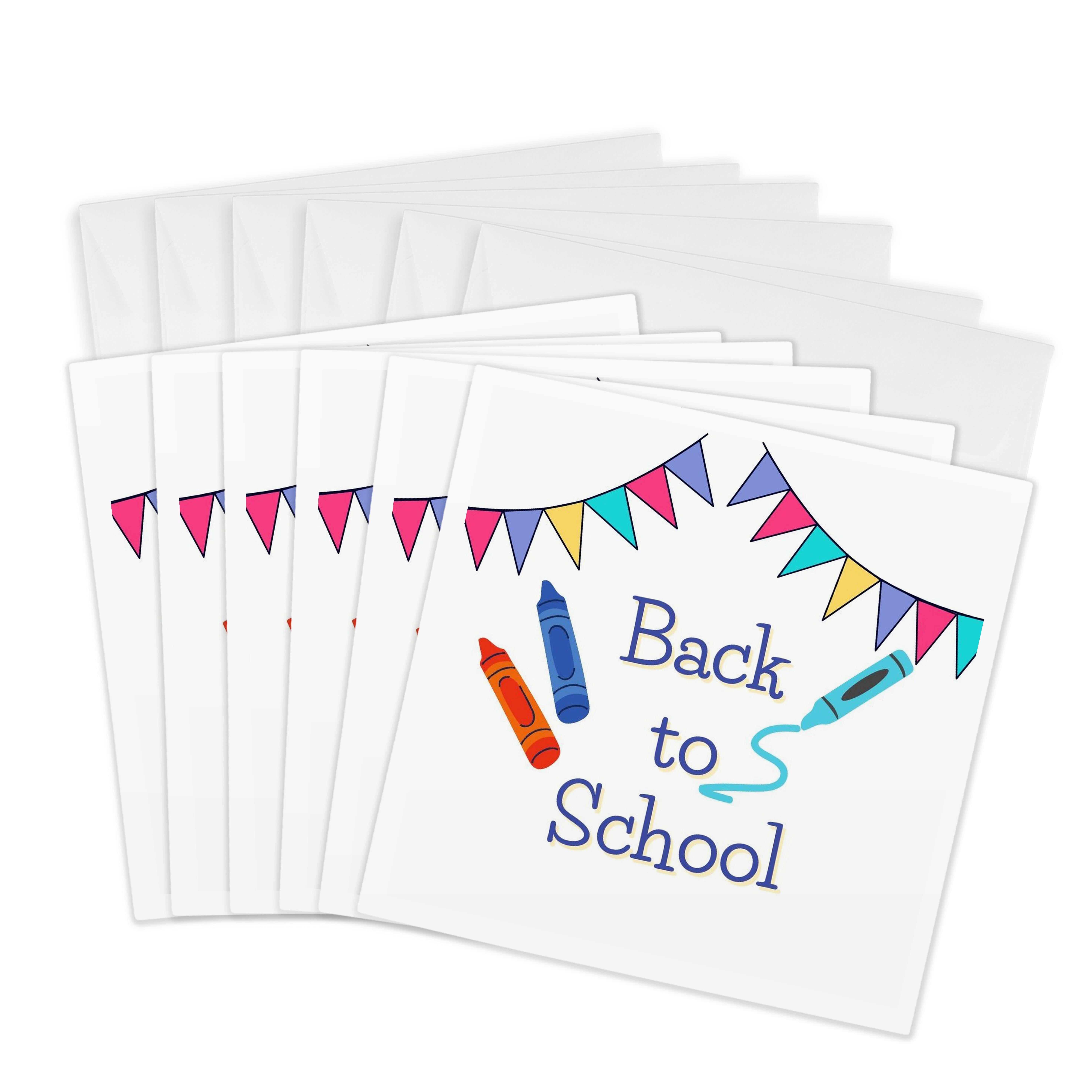 3drose, Image of Party Banner with Text of Back to School, 6 Greeting ...