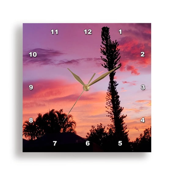 3drose, Image of Photo of Tall Tree with Mixed Purple Peach and Pink ...