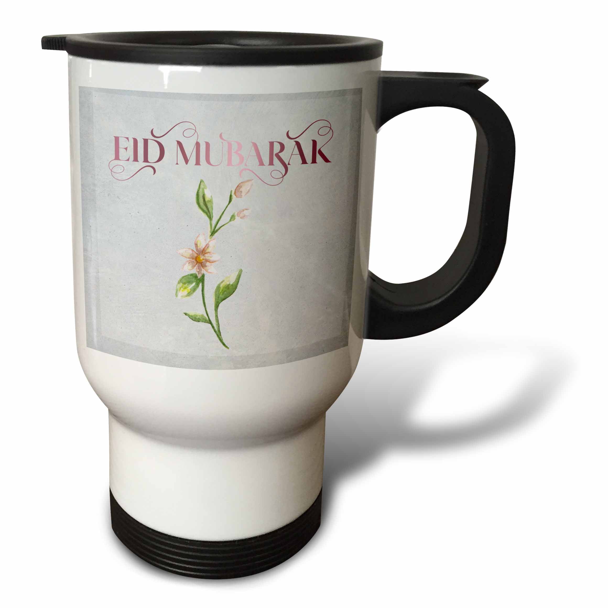 3drose, Image of Quote Eid Mubarak, 14oz Stainless Steel Travel Mug ...