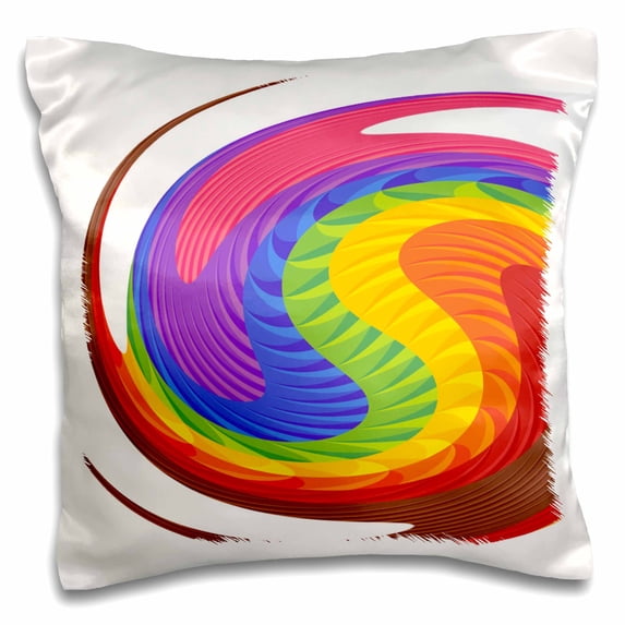 3drose, Image of Red Orange Yellow and Green Pattern Spiral, 16x16 inch ...