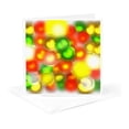 3drose, Image of Red and Green with Yellow Circle Painting, 1 Greeting ...