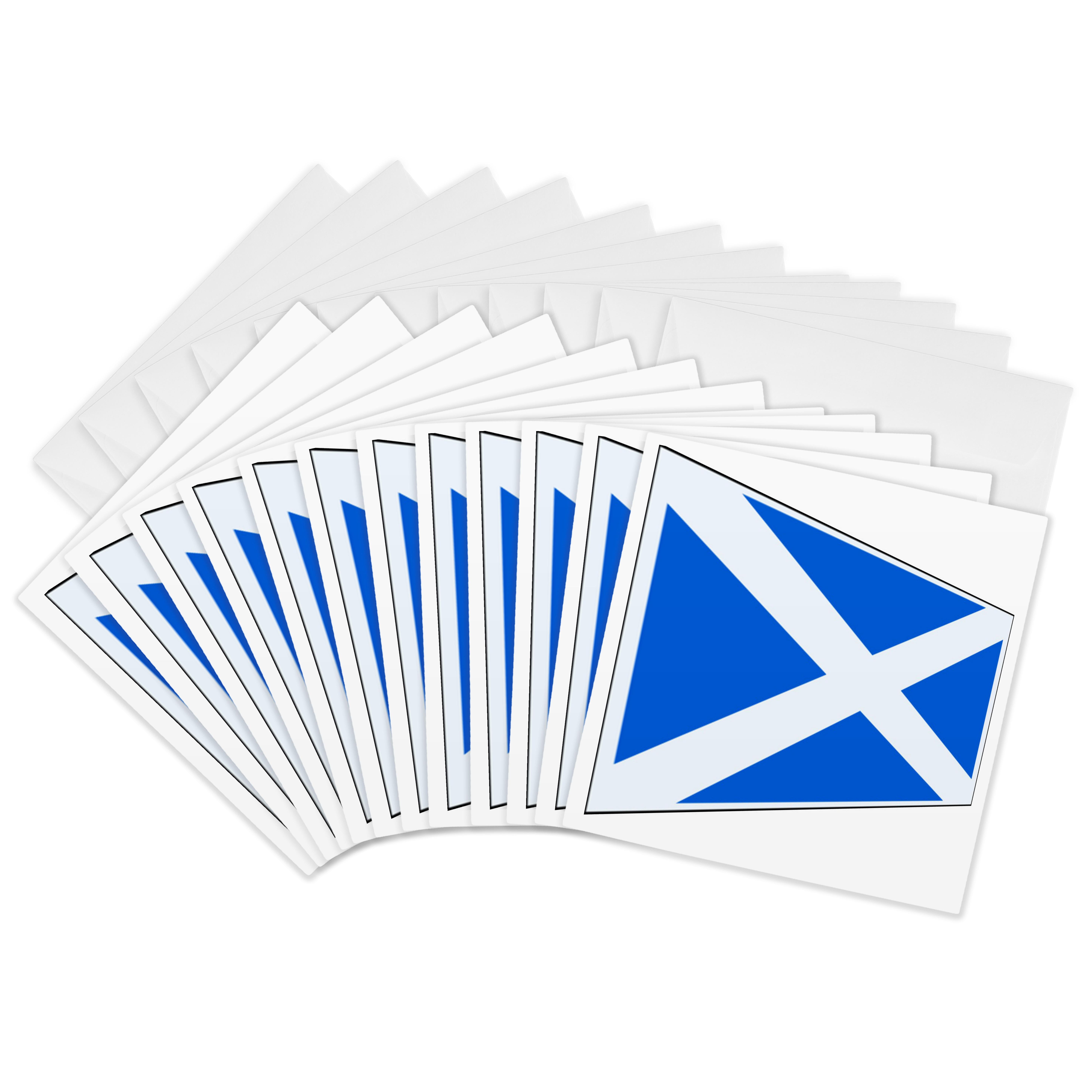 3drose, Image of Scotland Flag in Contemporary Style, 12 Greeting Cards ...