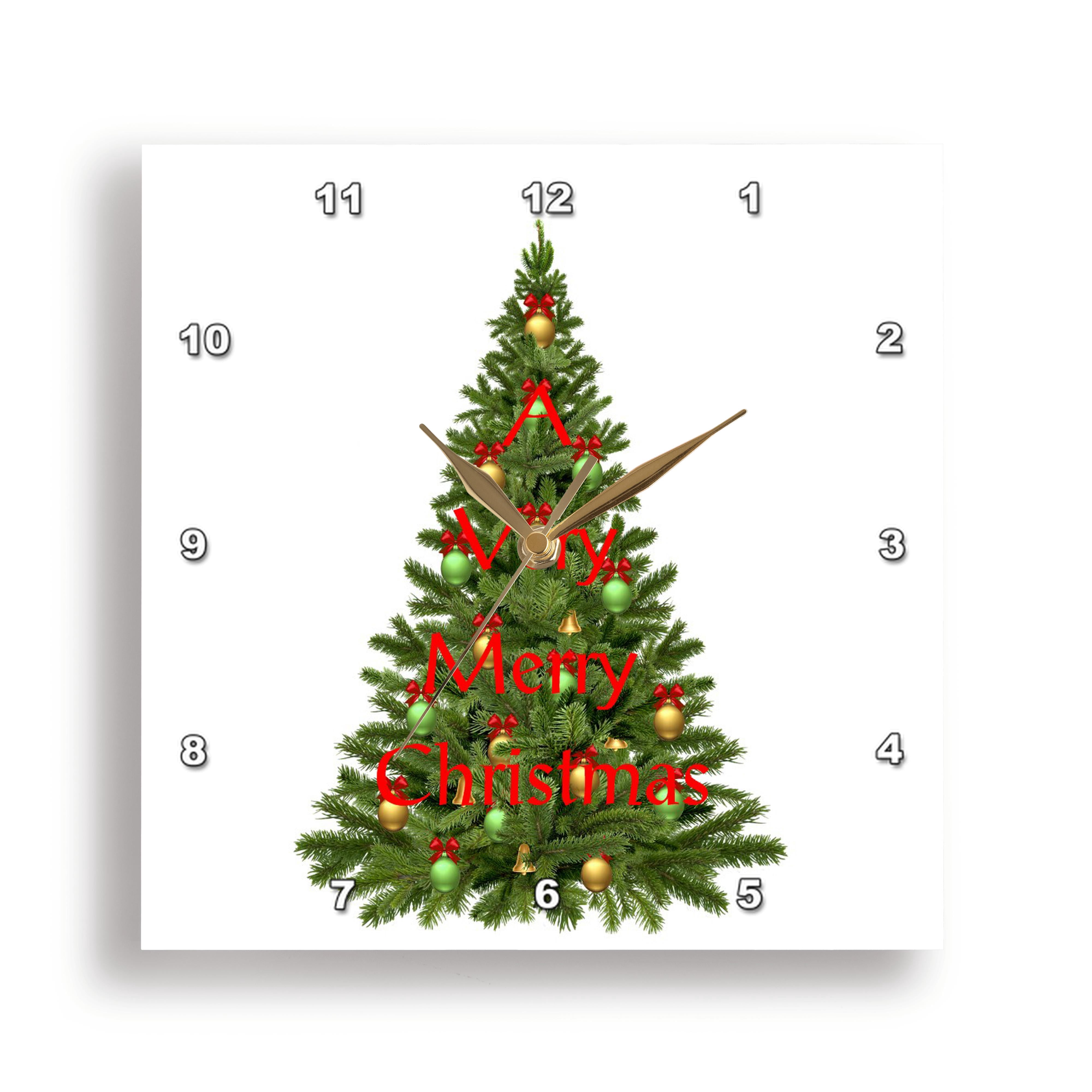 3drose, Image of Simple Traditional Christmas Tree on White with ...