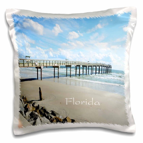 3drose, Image of St Augustine Beach, 16x16 inch Pillow Case - Walmart.com
