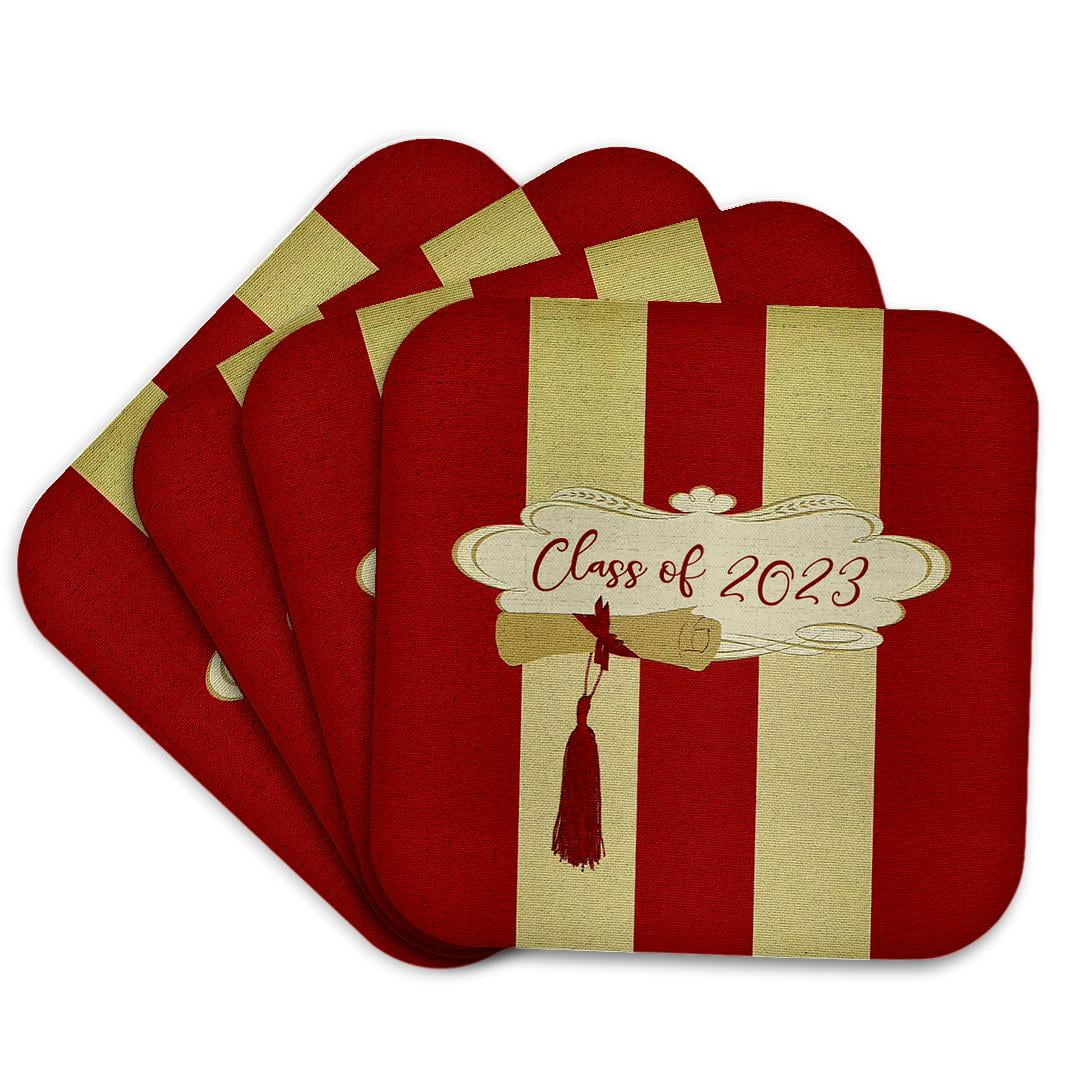 3drose, Image of Striped Design, Class of 2023, Diploma, Tassel, Red ...