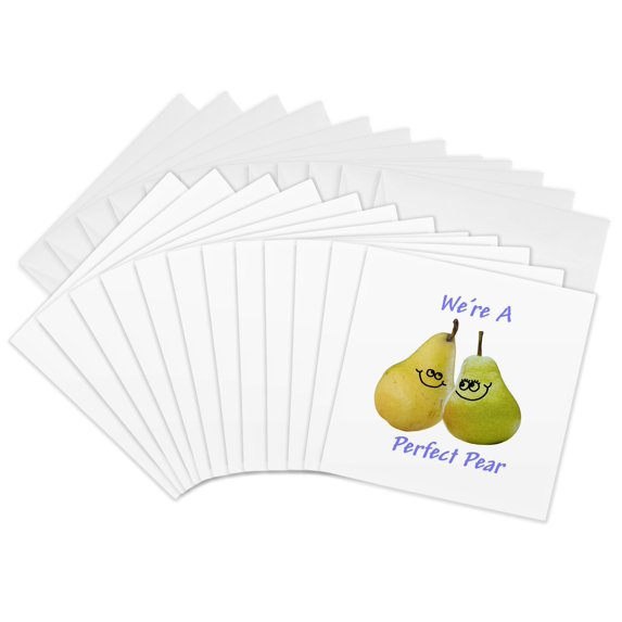 3drose, Image of Text We Are a Perfect Pear with Cartoon Pears, 12 ...