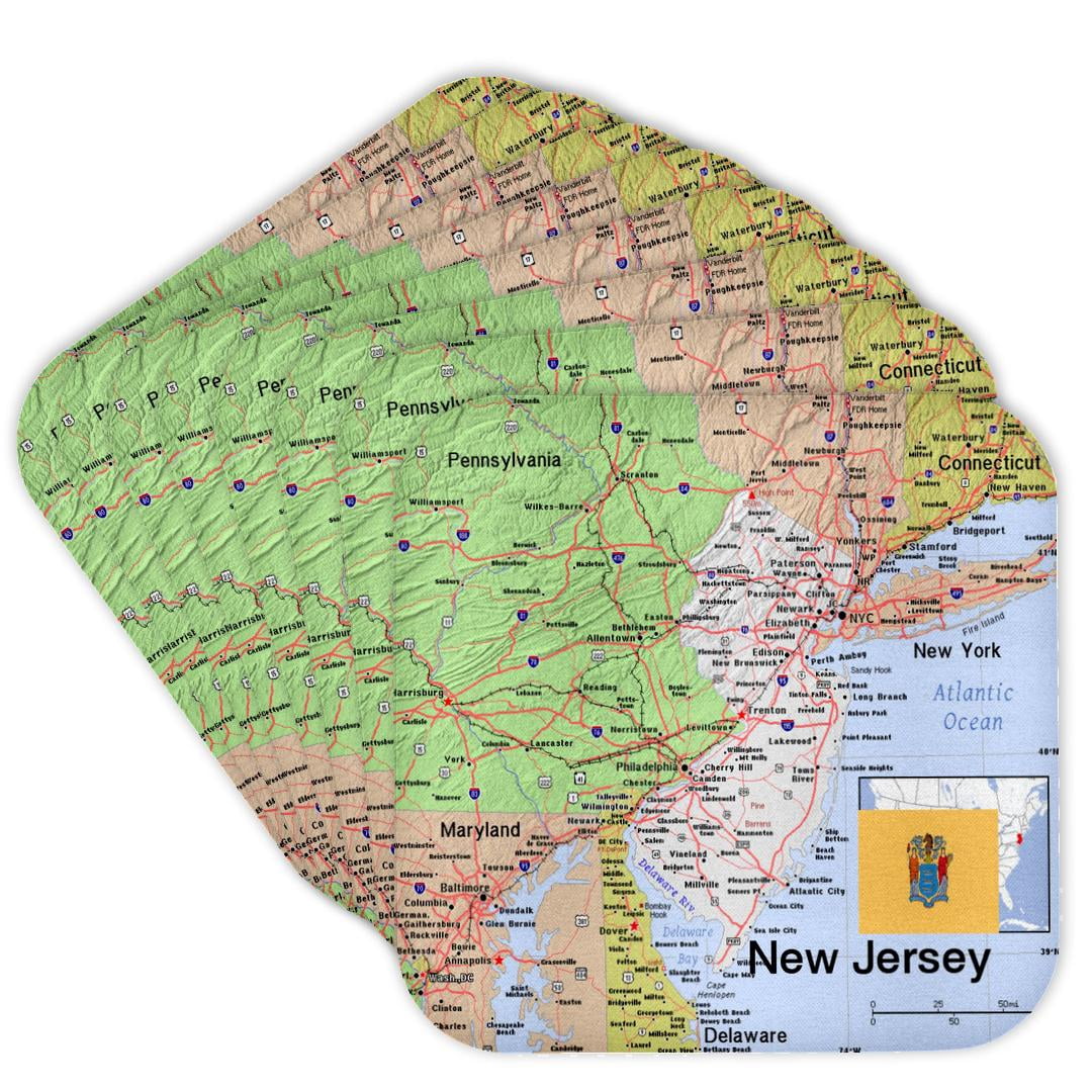 3drose, Image of Topgraphic Map of New Jersey State with New Jersey ...