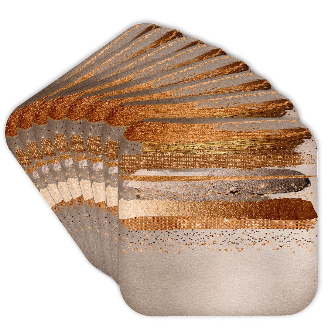 3drose, Image of Trend Gold Copper Strokes on Shiny Gold Elegant ...