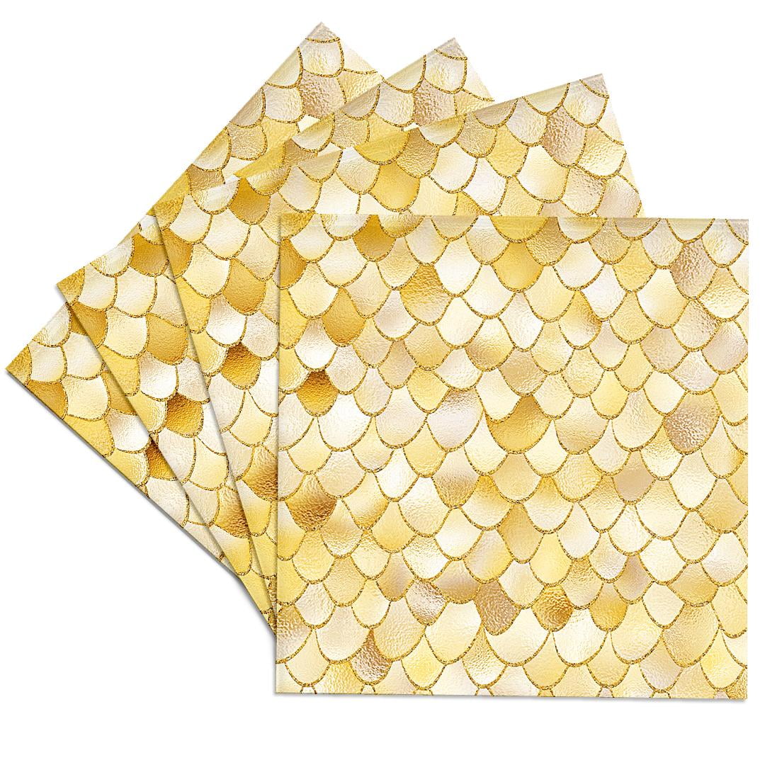 3drose, Image of Trendy Girly Chic Mermaid Scales of Gold Metal Fish ...