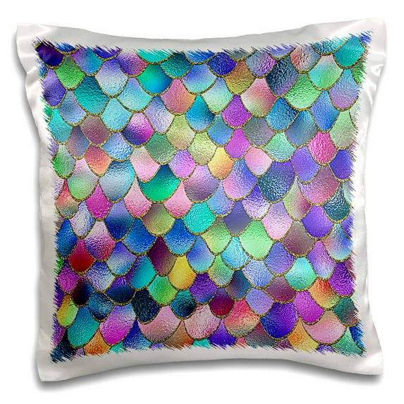 3drose, Image of Trendy Girly Chic Mermaid Scales of Rainbow Metal Fish ...