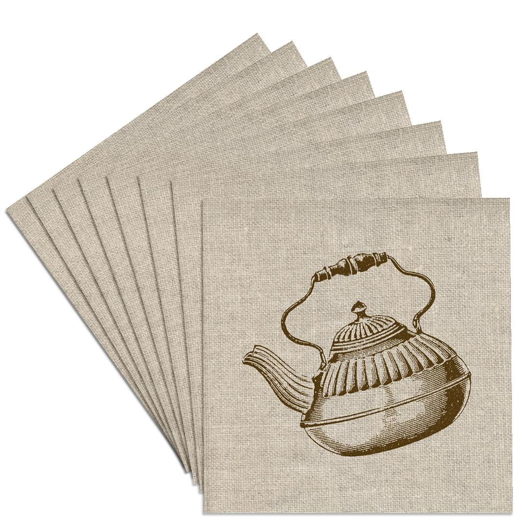 3drose, Image of Victorian Teapot - Not Linen Cloth, Set of 8 Ceramic ...