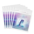 3drose, Image of Watercolor Dolphin Painting on Blue Violet Background ...