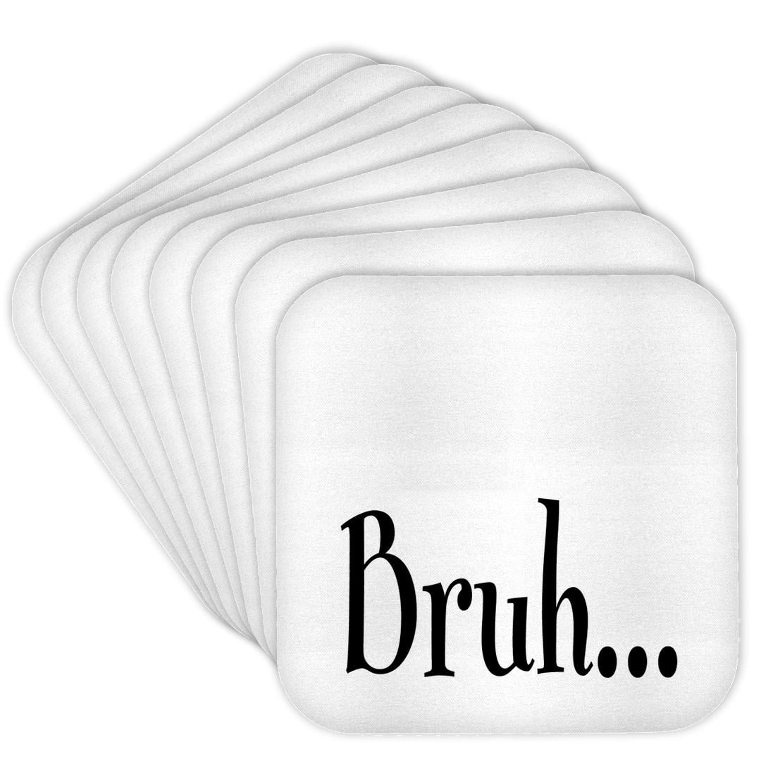 3drose, Image of Word Bruh, Set of 8 Coasters - Cork - Walmart.com