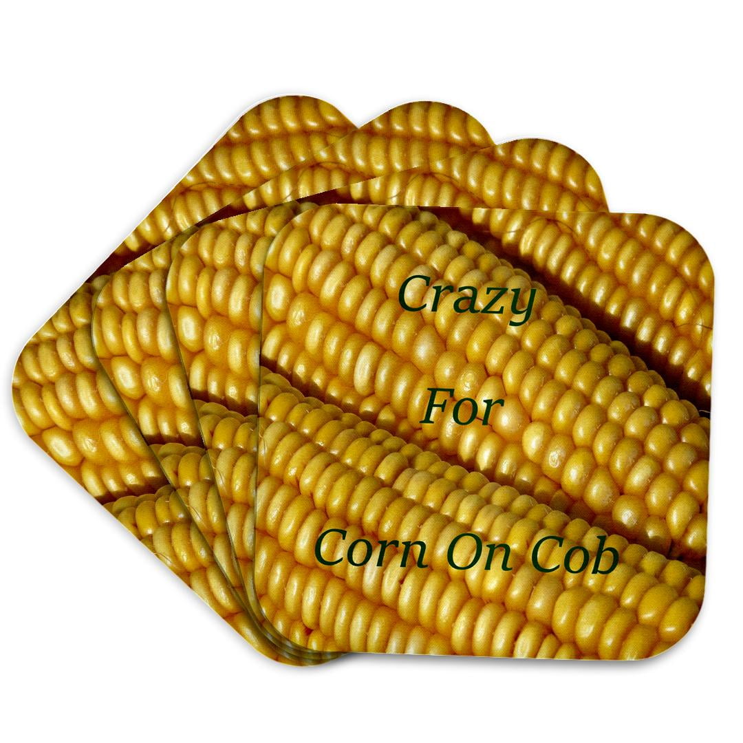 3drose, Image of Words Crazy for Corn on Cob on Photo of Corn, Set of 4 ...