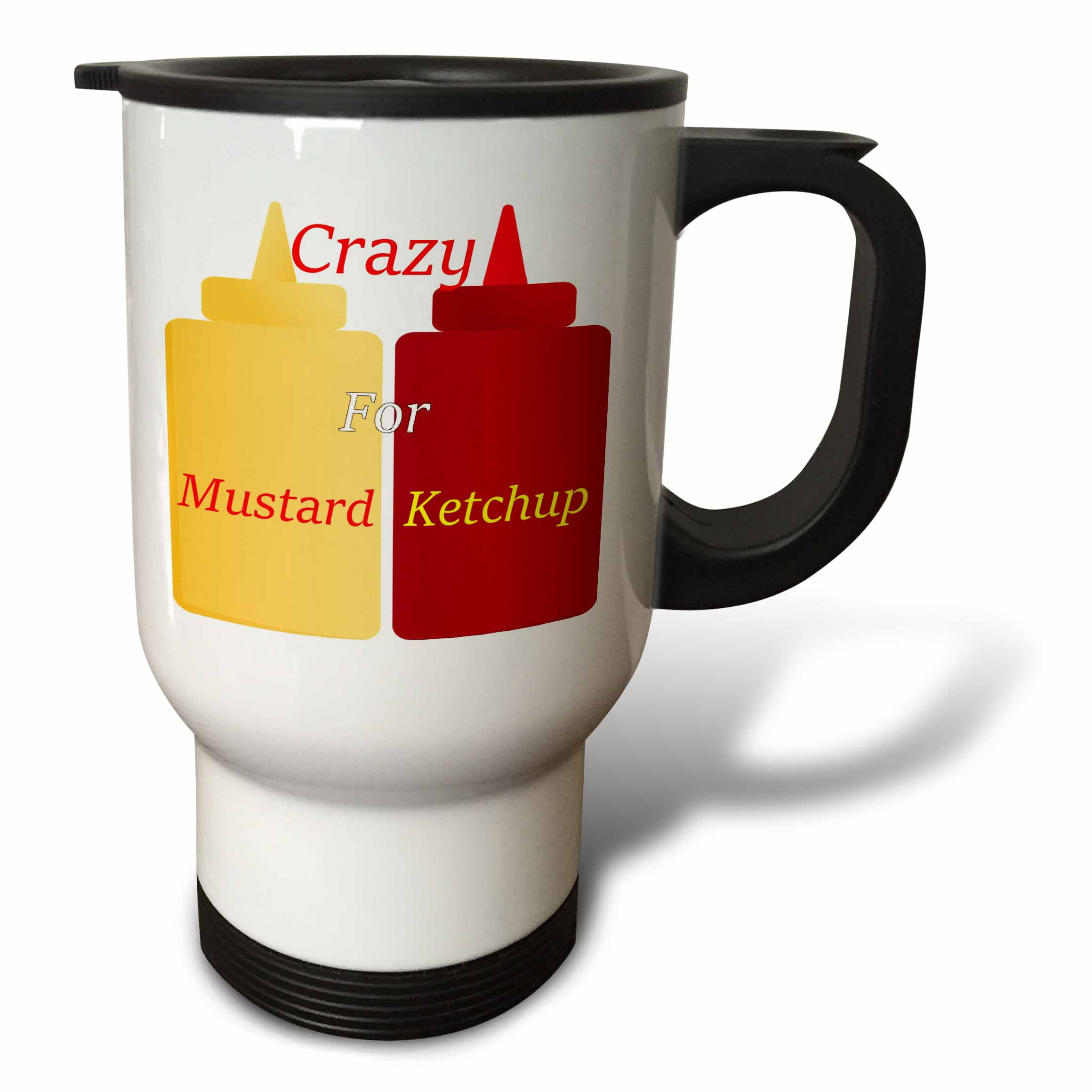 3drose, Image of Words Crazy for Mustard Ketchup on Cartoon Bottles ...