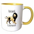 3drose, Image of Words Israeli Lioness with Picture of Lion, 15oz Two ...