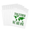 3drose, Image of Words Together We Are One with World Map, 6 Greeting ...