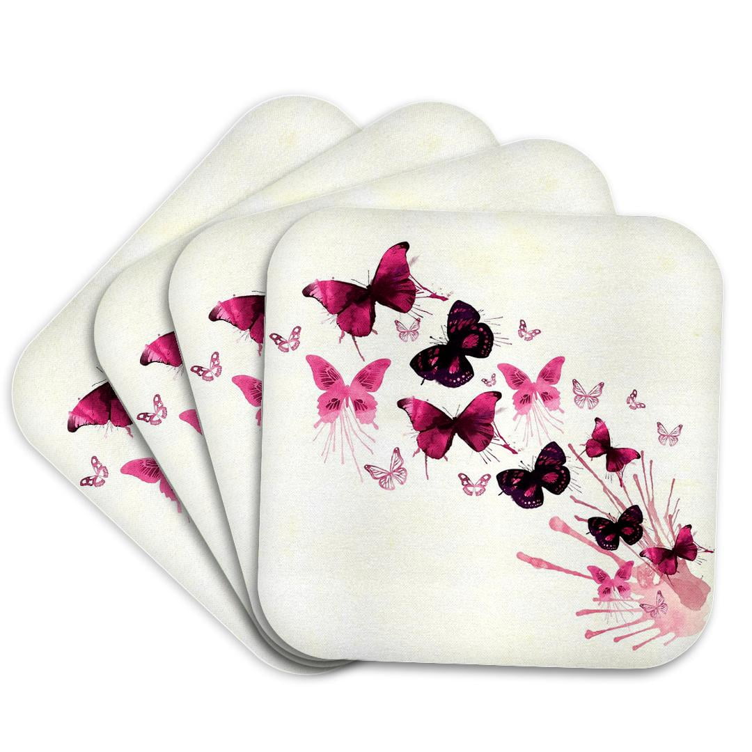 3drose, Image of a Burst of Pink and Raspberry Color Butterflies, Set ...