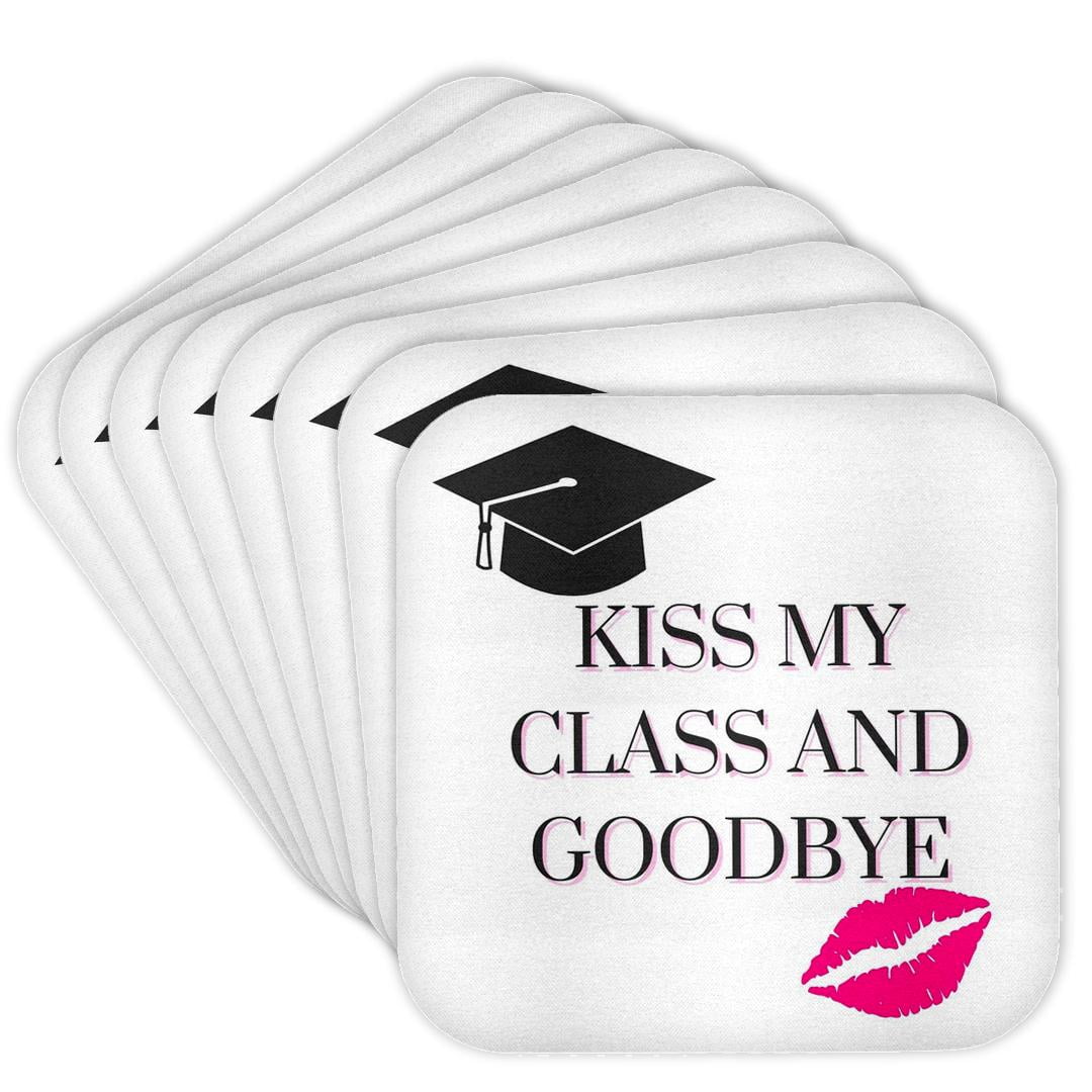 3drose, Image of a Graduation Cap with Text, Set of 8 Coasters - Cork ...