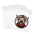 3drose, Image of a Happy Highland Cow Wearing a Tartan Hat and Scarf, 6 ...