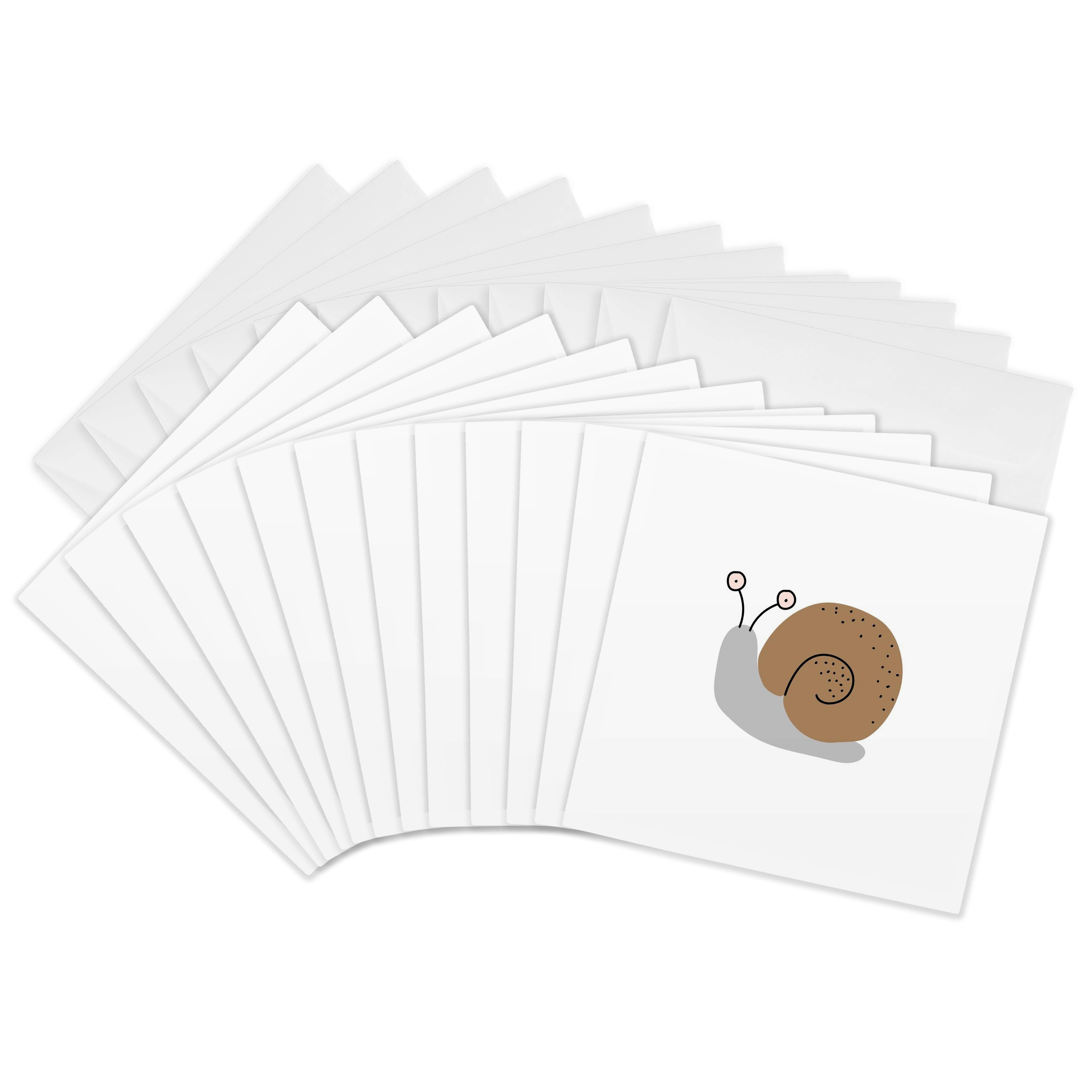 3drose, Image of a Snail, 12 Greeting Cards with Envelopes - Walmart.com