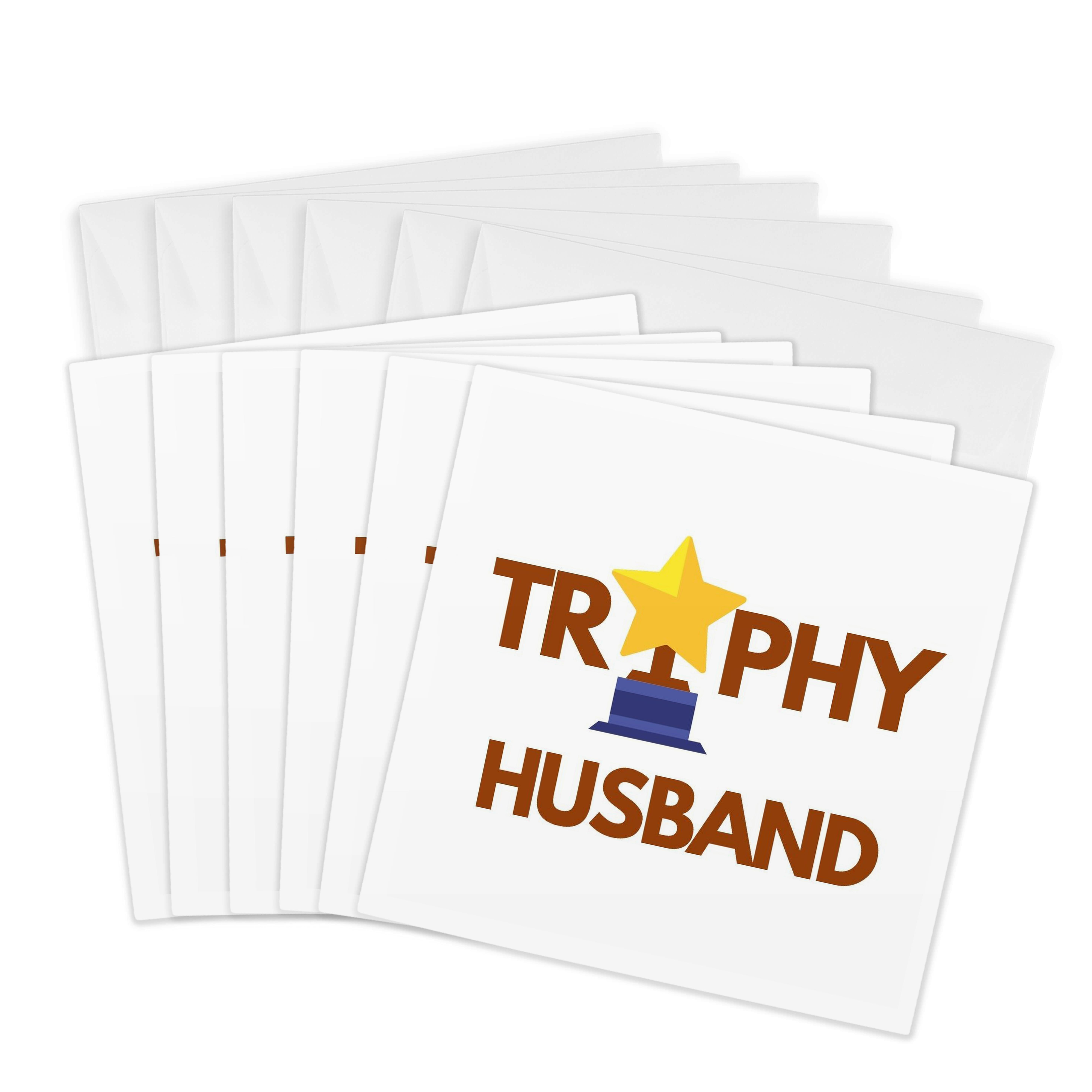 3drose, Image of a Trophy with Text of Trophy Husband, 6 Greeting Cards ...