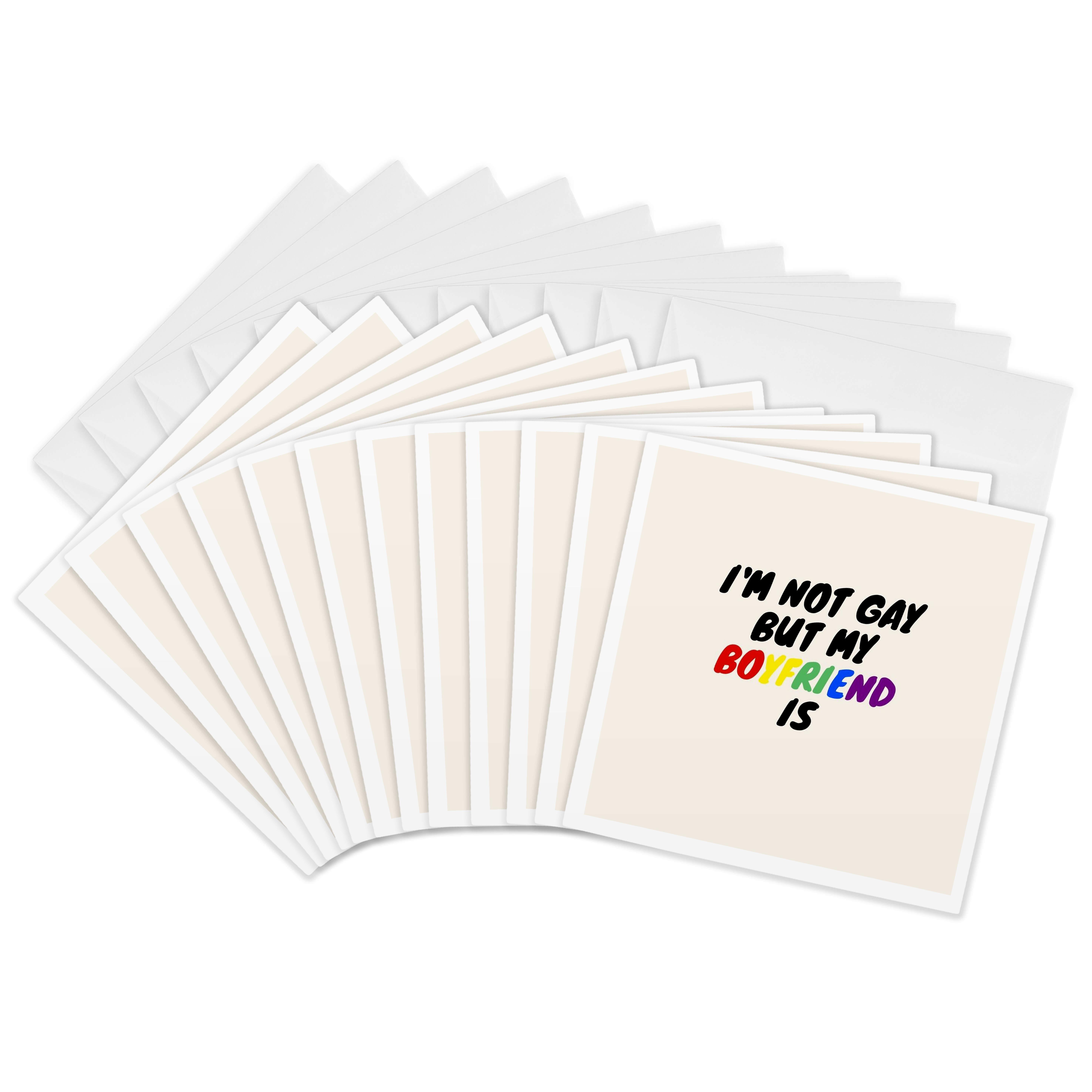 3drose, Image of the Words Im Not Gay but My Boyfriend Is, 12 Greeting ...