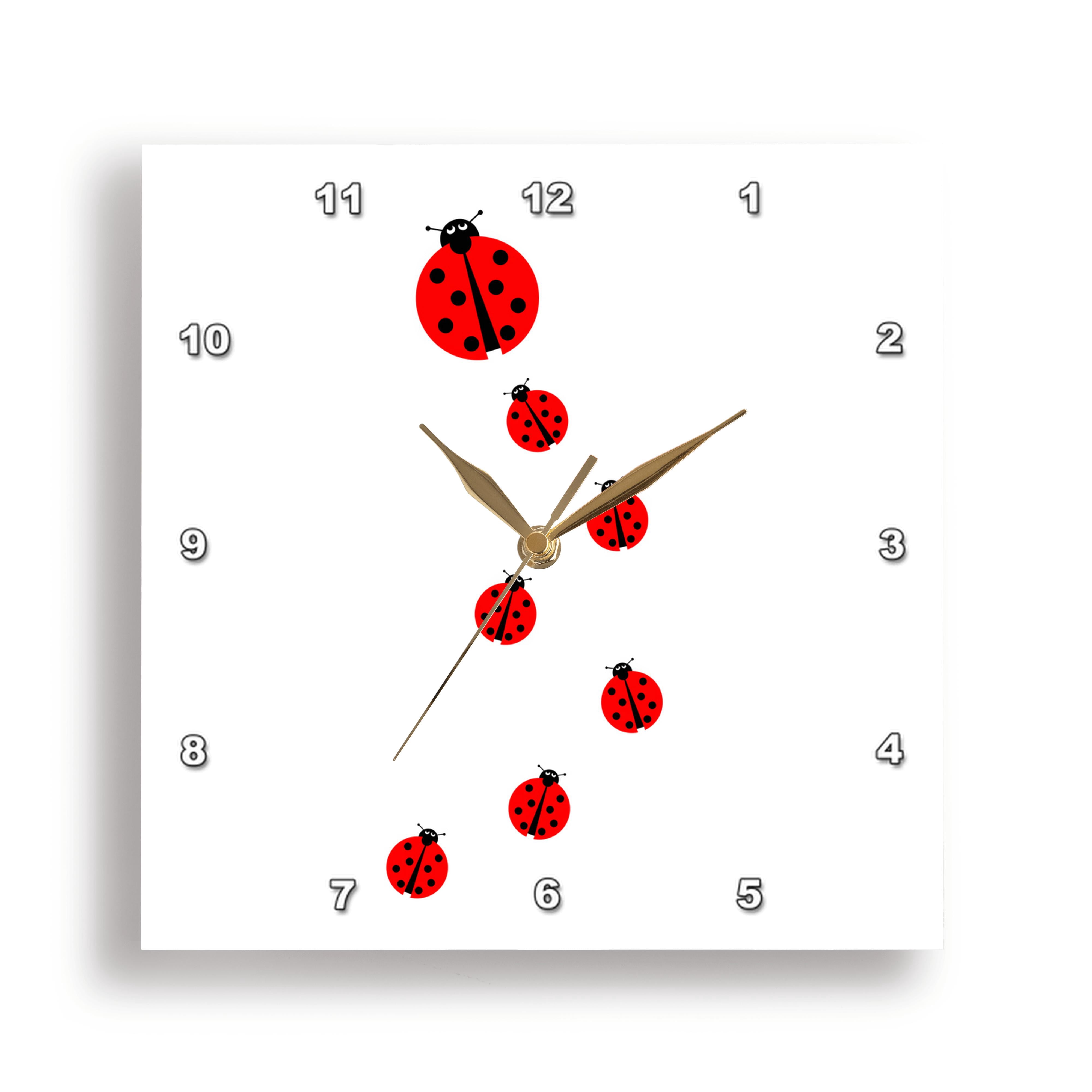 3drose, Image with Many Different Sized Ladybugs on White Background ...