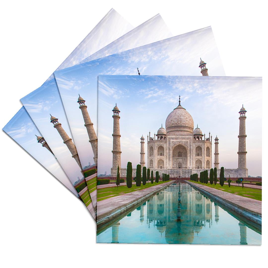 3drose, India. Agra, Portrait of the Taj Mahal with Blue Pond., Set of ...