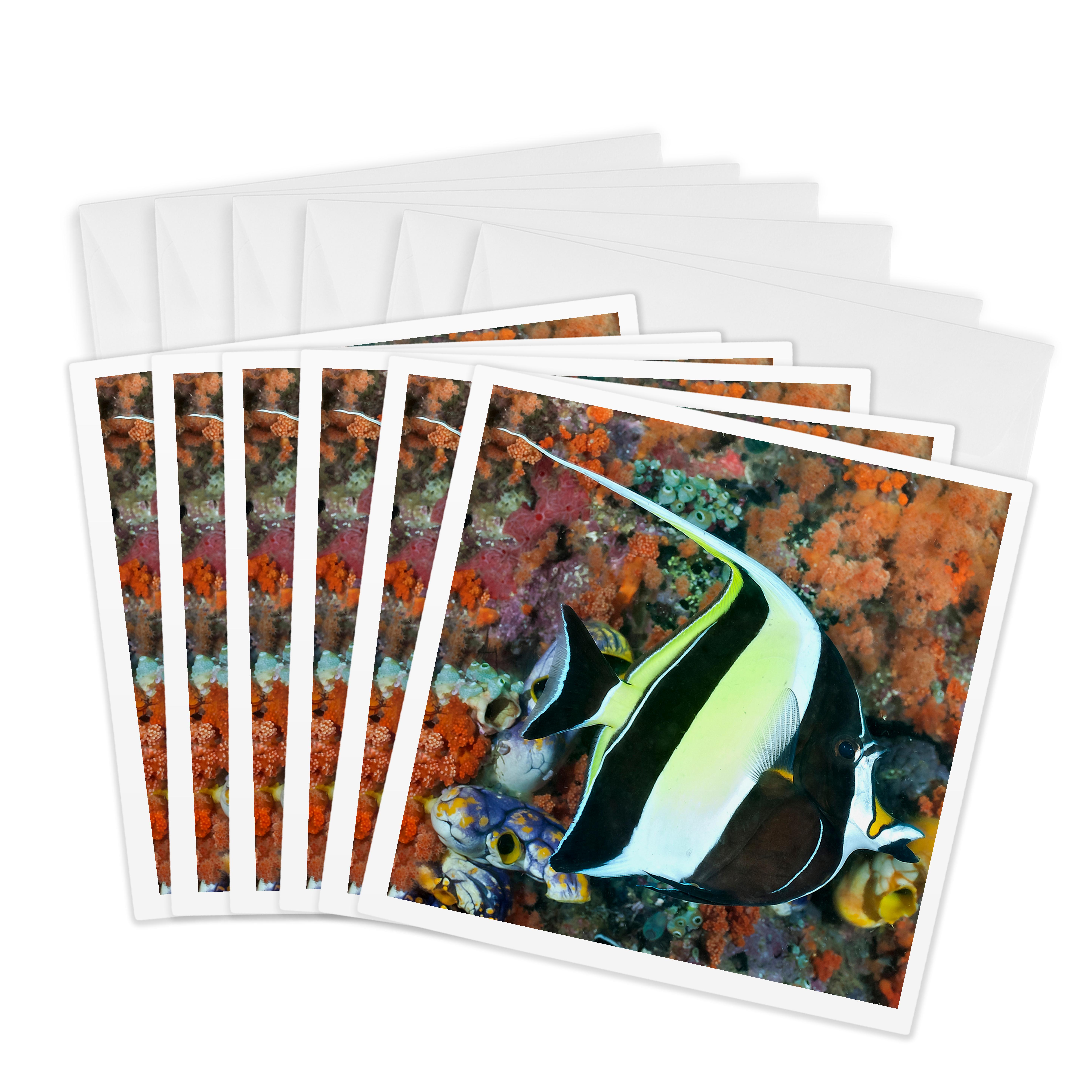 3drose, Indonesia, Papua, Raja Ampat. Scenic of Moorish Idolfish and ...