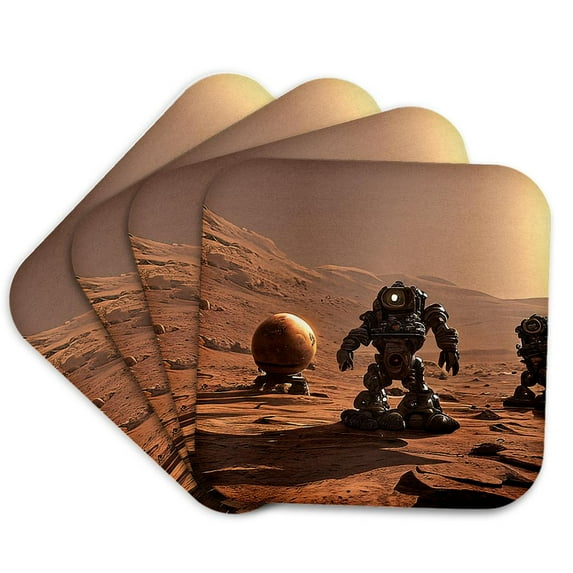3drose, Industrial Robots and Androids on Mars. Funny Digital Art for ...