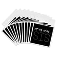 3drose, It Is Ok, Sis White Positive, Encouraging Text on Black, 12 ...
