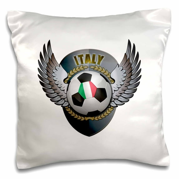 3drose, Italy Soccer Ball with Crest Team Football Italy Italian, 16x16 ...