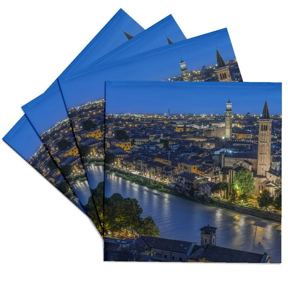 3drose, Italy, Verona. Looking down from Castello San Pietro at ...