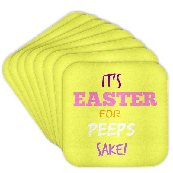 3drose, Its Easter for Peeps Sake, Set of 8 Coasters - Cork - Walmart.com