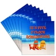 3drose, Its Five Oclock Somewhere. Beach. Fun. Good Times., Set of 8 ...