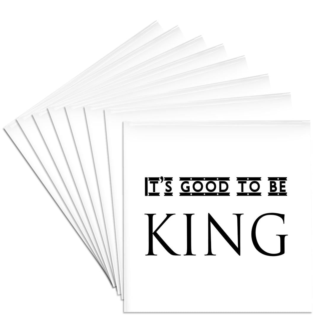 3drose, Its Good to Be King, Set of 8 Ceramic Tile Coasters - Walmart.com