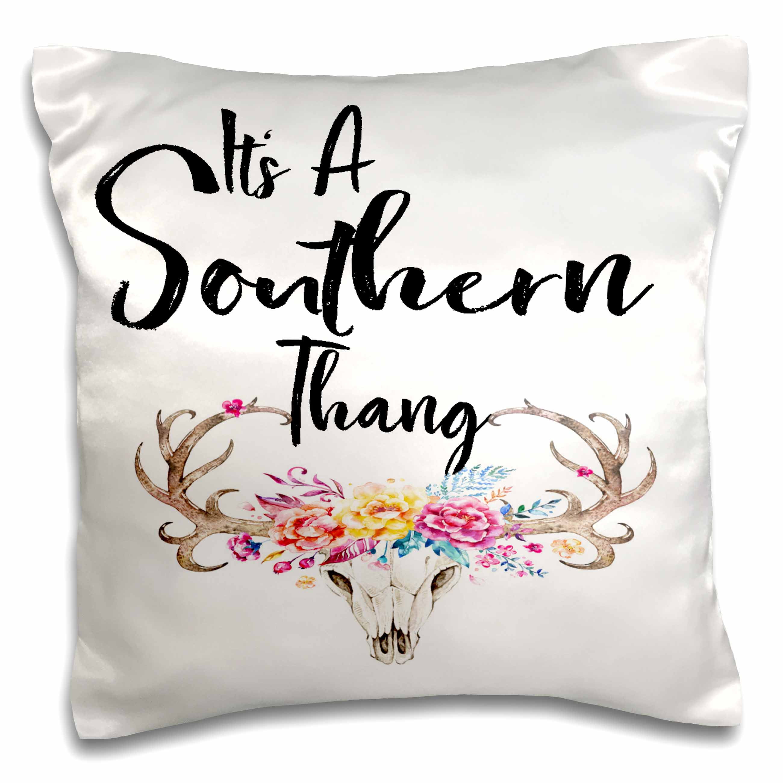 3drose, Its a Southern Thang with an Image of a Watercolor Floral Cow ...